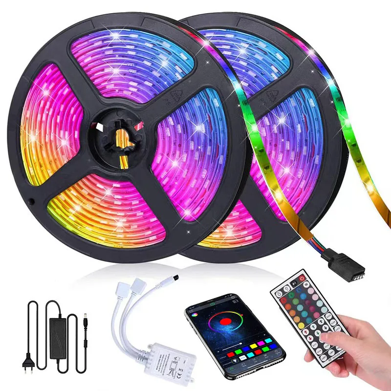 5050-RGB-WIFI-LED-Strip-Light-50M-DC24V-Led-Light-Alexa-Wifi-Flexible ...