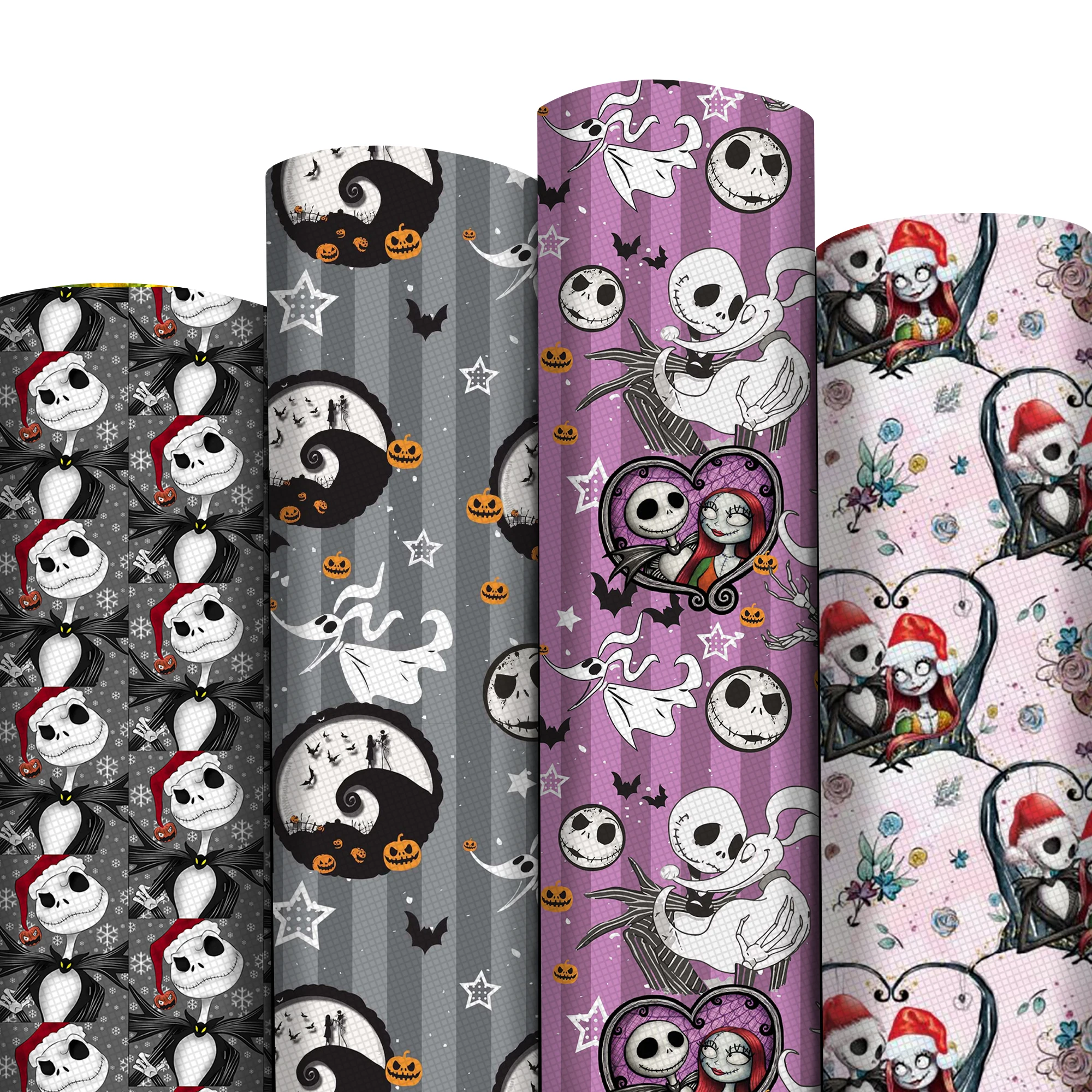 Cartoon-Print-Lychee-Texture-Faux-Leather-Sheet-Nightmare-Before ...