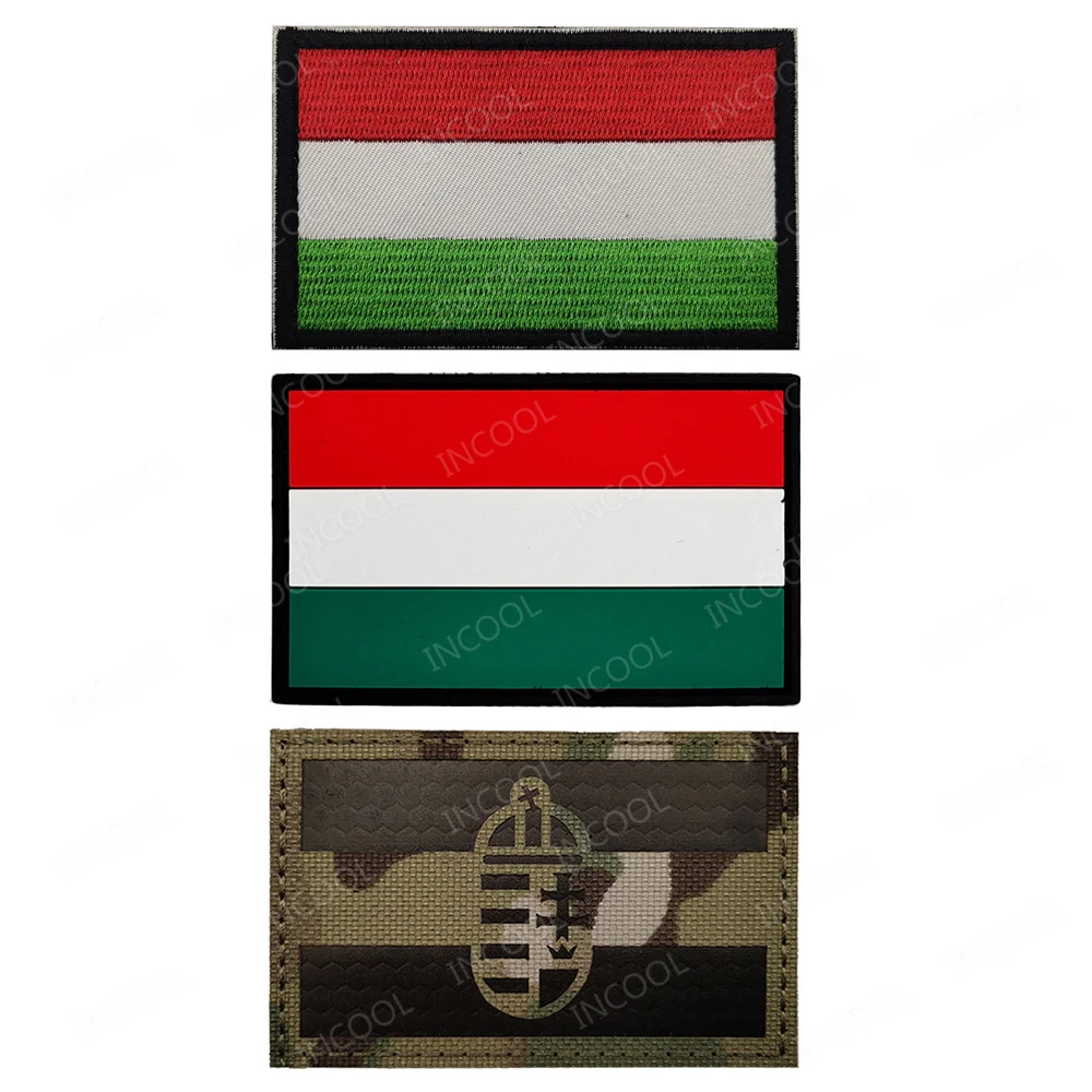 Hungary Flag Multicam Infrared Reflective Hungarian Flags PVC Embroidered Patches Emblem ...