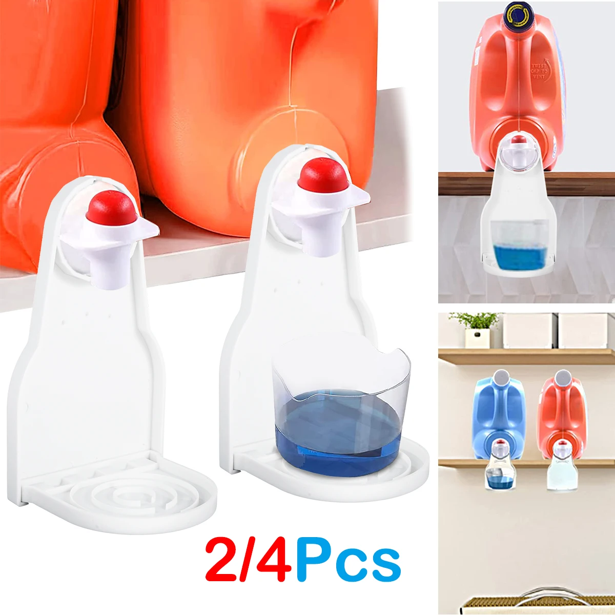 2/4PCS Washing Liquid Cup Holder Foldable Laundry Detergent Holder Soap ...