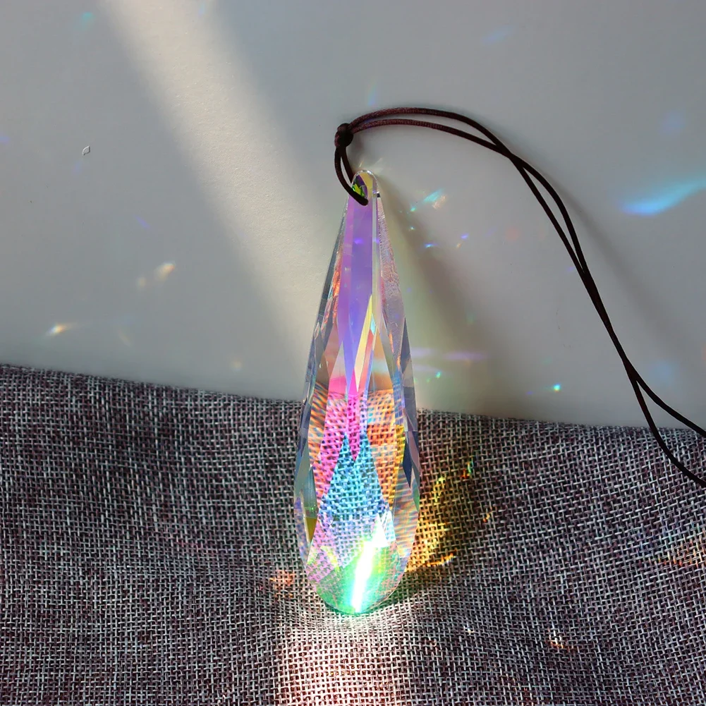 Hanging Crystals Prism Sun Catchers Rainbow Maker Chandelier Crystal ...