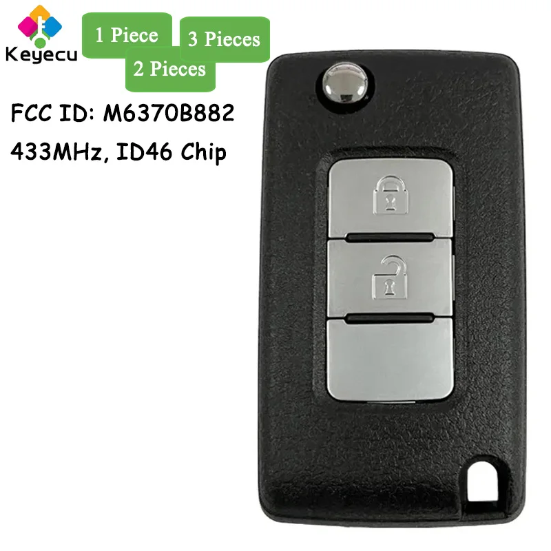 KEYECU-Flip-Remote-Control-Key-With-2-Buttons-433MHz-ID46-for ...