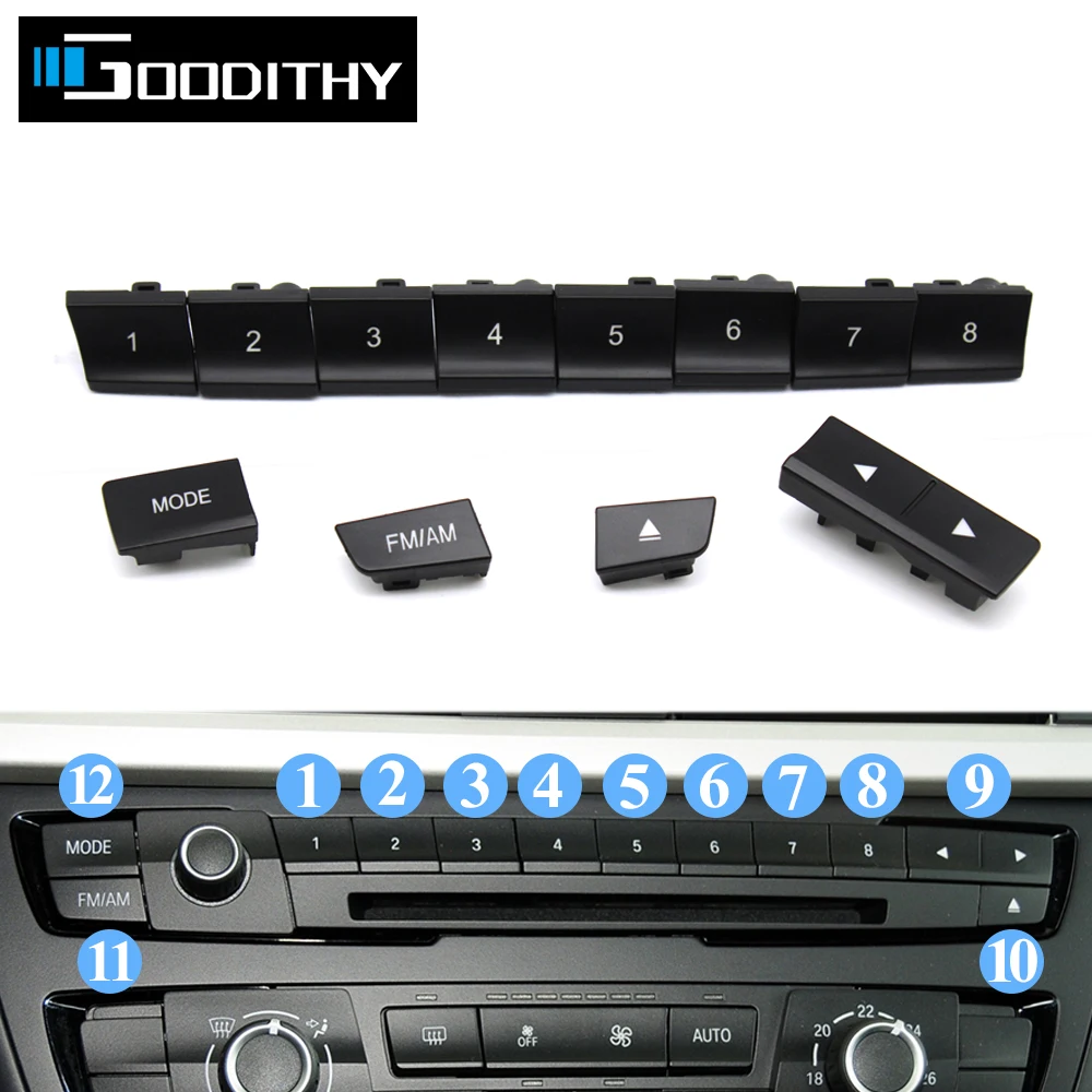 Car Dashboard Console Radio CD Player Switch Button Cover For BMW 3 ...