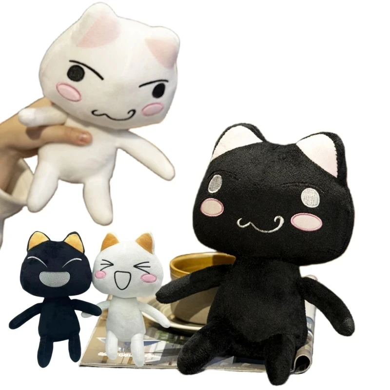 28cm-Creative-Stuffed-Plush-Animals-Couple-Cat-Black-White-Soft-Toys ...