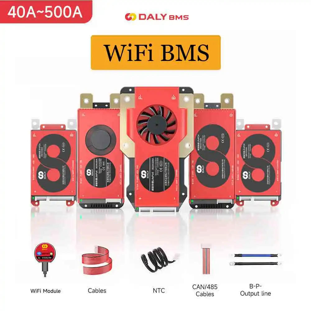 Daly Smart BMS 4S Lifepo4 8S 16S WiFi BMS 40A 60A 100A 150A 200A 300A 400A 500A WIFI APP for ...