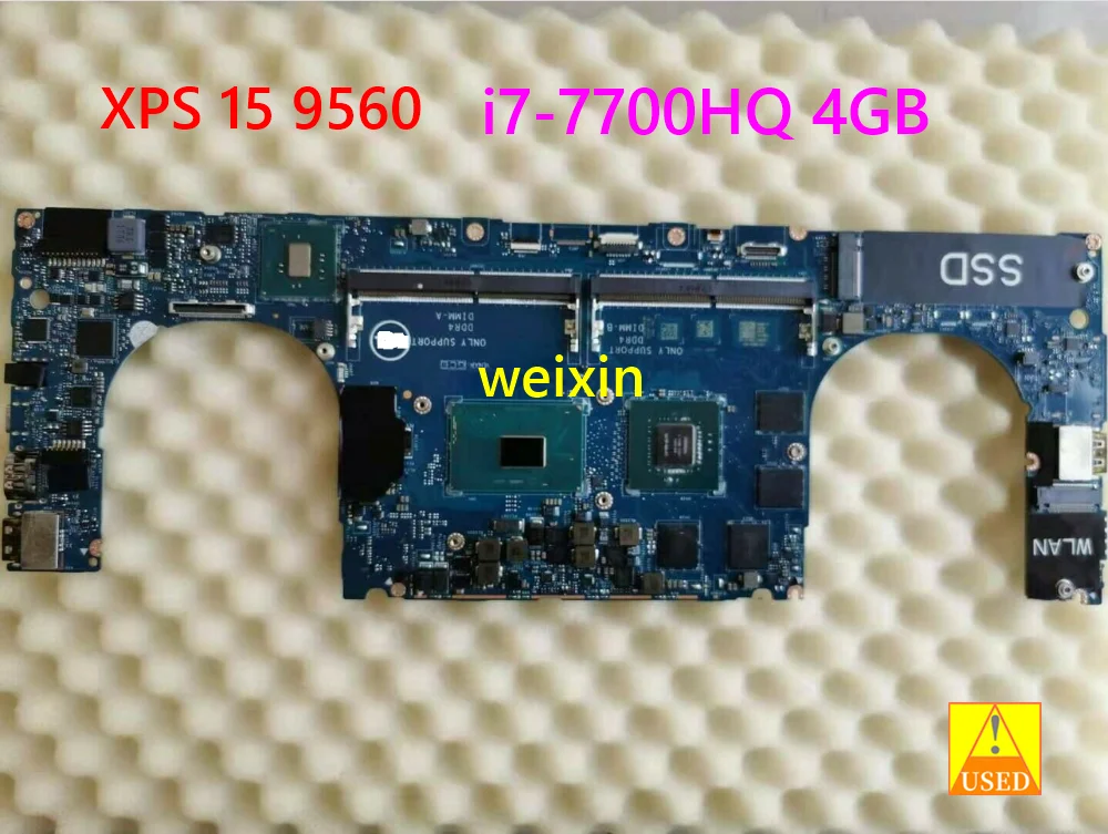 15 Uesd Para DELL XPS 9560 Motherboard com i7 7700HQ 4GB NVIDIA 1050 LA ...