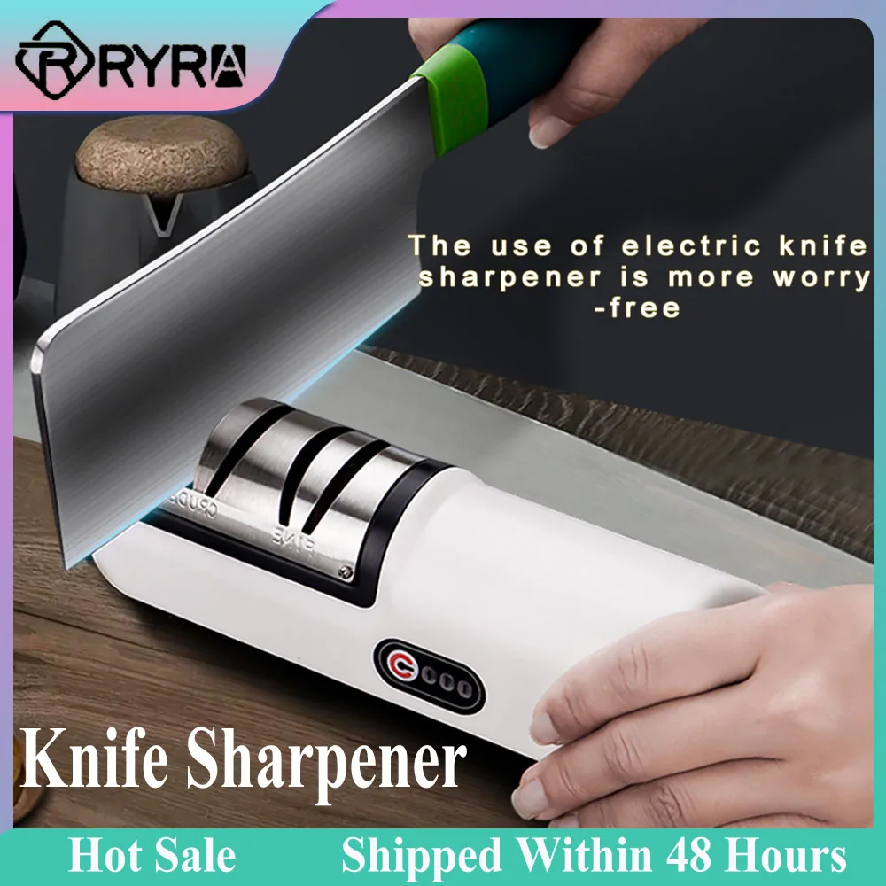 Electric Knife Sharpener USB Charging Automatic Knife Grinder Household ...