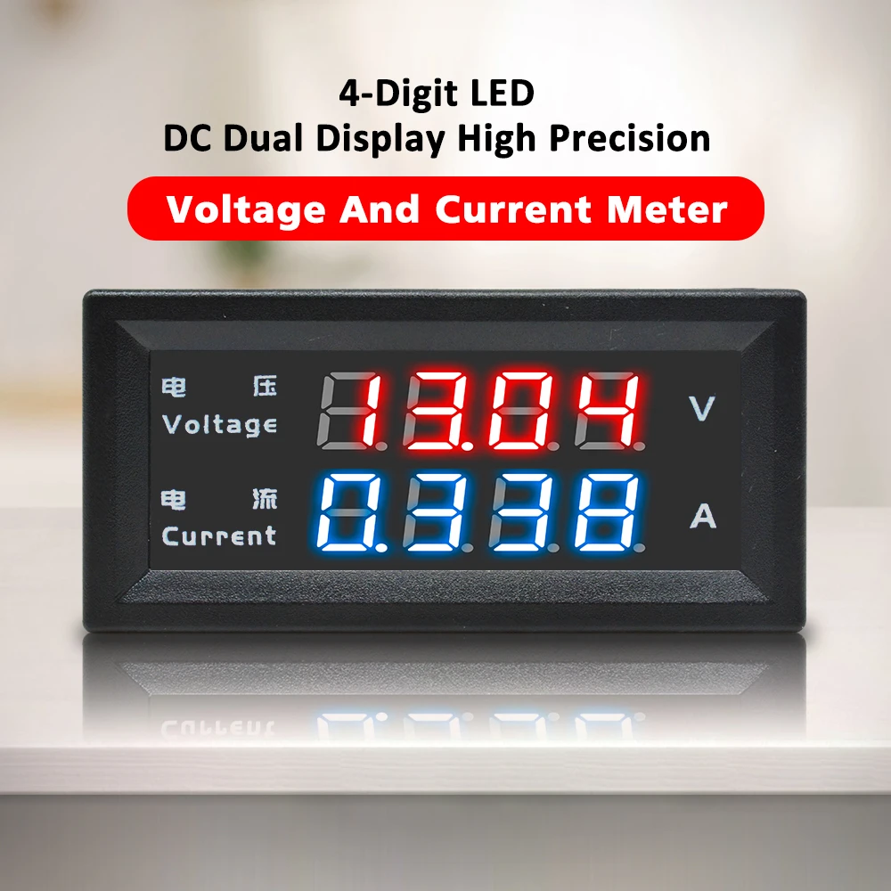 Diymore M4430 DC 100V 200V 10A Elektronische Digital Voltmeter Amperemeter 0.28 ''Led-anzeige ...