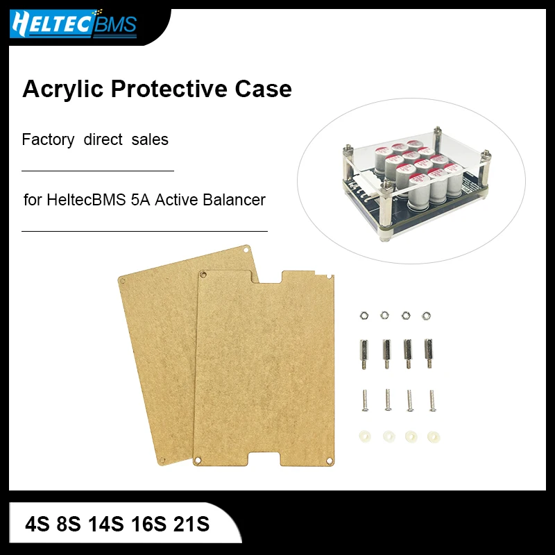 Acrylic Protective Case for HeltecBMS 5A Active Balancer Anti-static ...