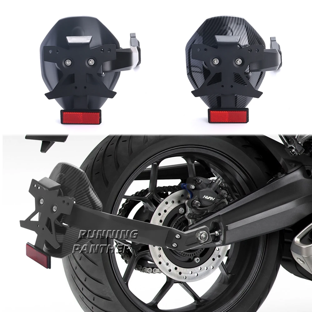 NEW Motorcycle Rear Wheel Mudguard Fender With License Plate Holder LED ...
