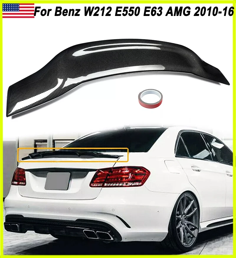 Black W212 Modified: The Ultimate Guide to Carbon Fiber Rear Spoilers ...