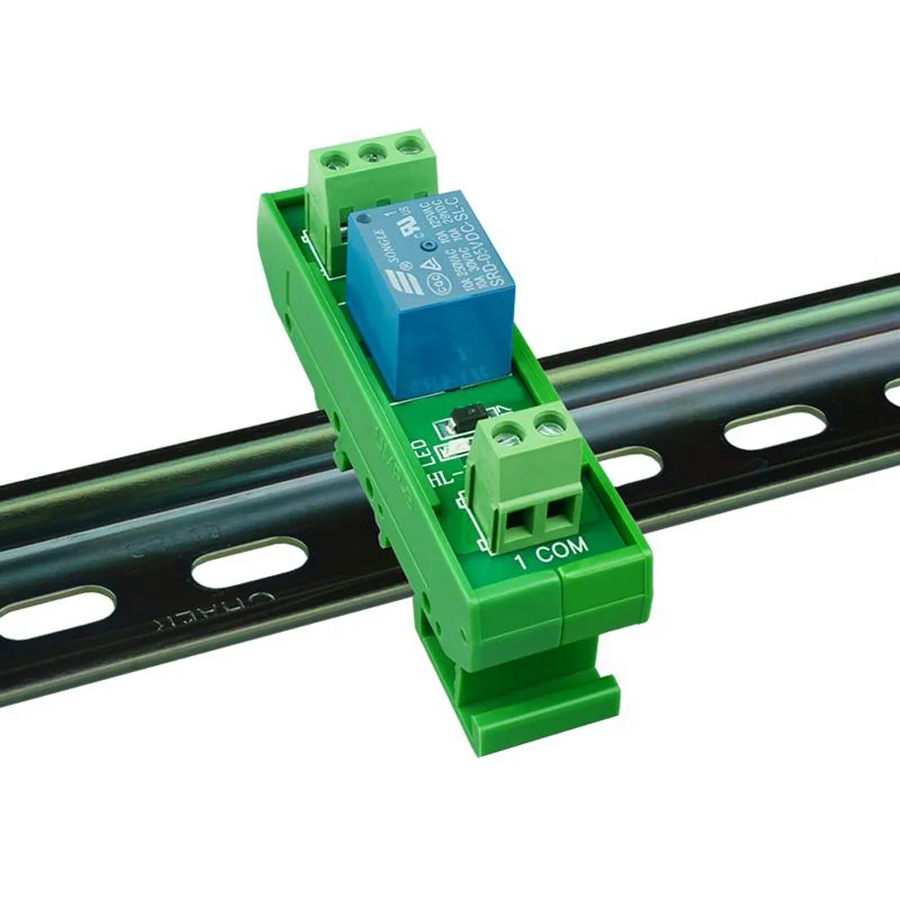 5V-12V-24V-1-Channels-Relay-Module-DIN-Rail-Mount-Relay-Board-SRD-05VDC ...