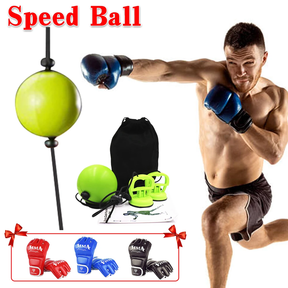 Adjustable Suction Cup Boxing Reflex Speed Ball Height Adjust Hand Eye ...
