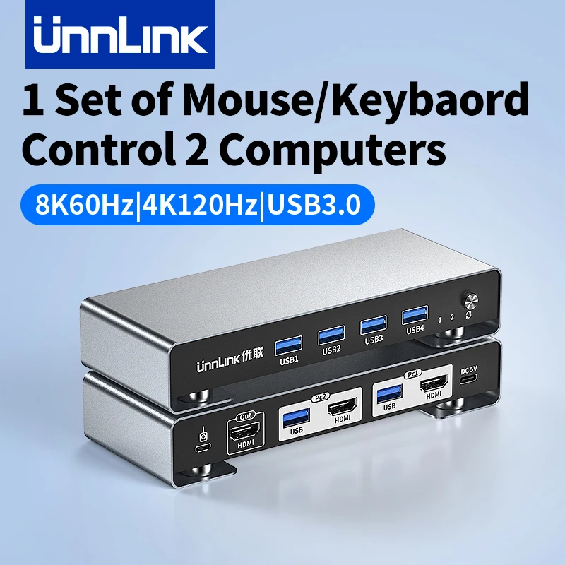 Unnlink-8K-60Hz-HDMI-KVM-Switch-4K-120Hz-HDMI-USB-3-0-KVM-Switcher-2K ...