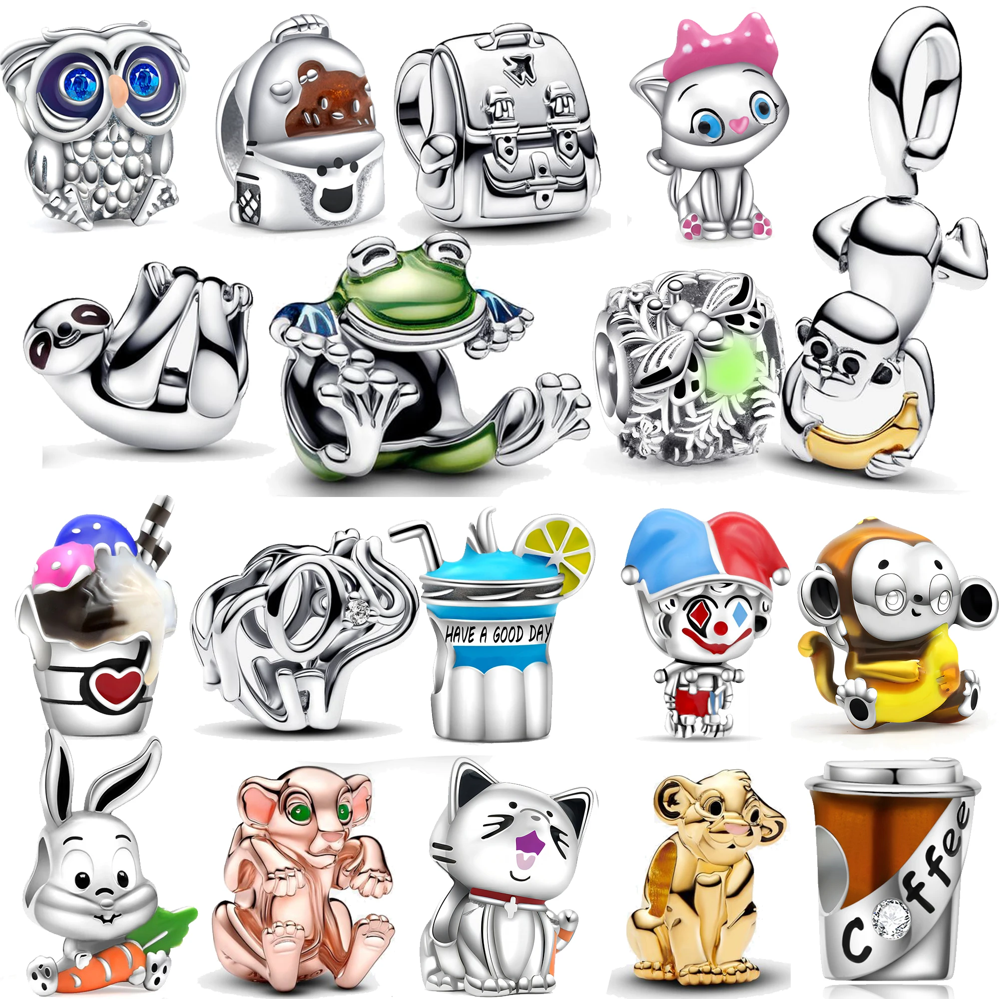 New-Princess-Clownfish-S925-Sterling-Silver-Charm-Pendant-Beads-Fit-925 ...