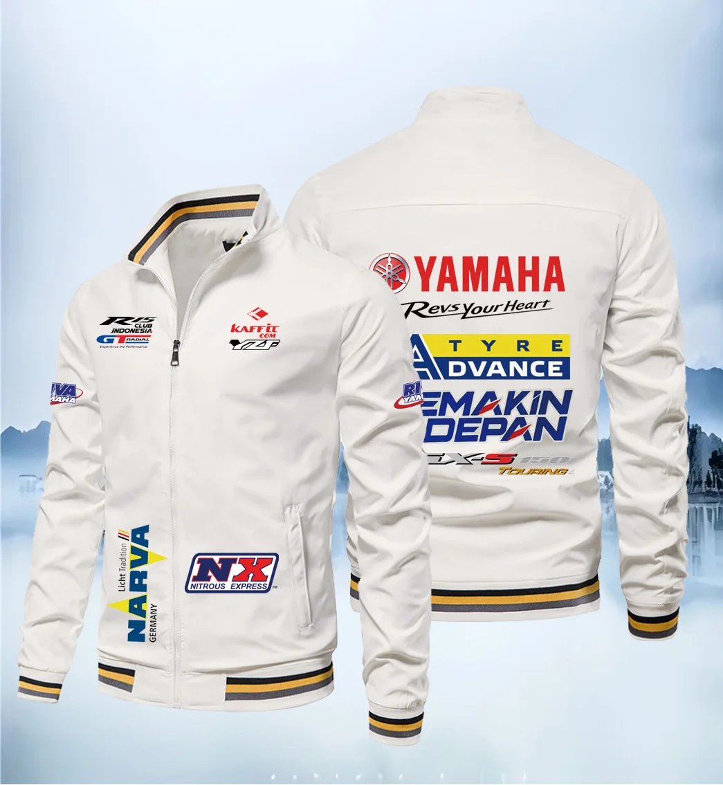 Men's Retro Style Sporty Casual All-Purpose Motorcycle Logo Jacket ...