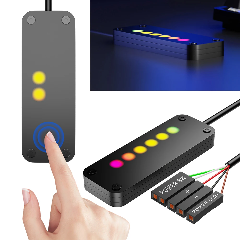 PC-Power-Switch-Extension-Finger-Slide-ON-OFF-RGB-Light-Effect-PC-Power ...