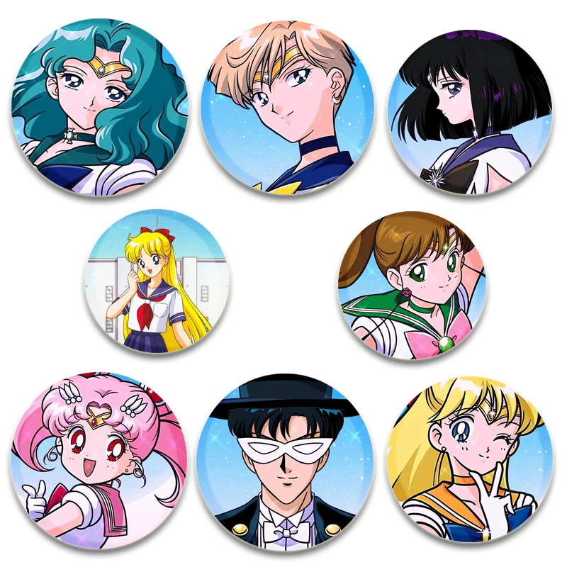 Anime-Character-Tsukino-Usagi-Mizuno-Ami-Cute-Cartoon-Badge-Handmade ...