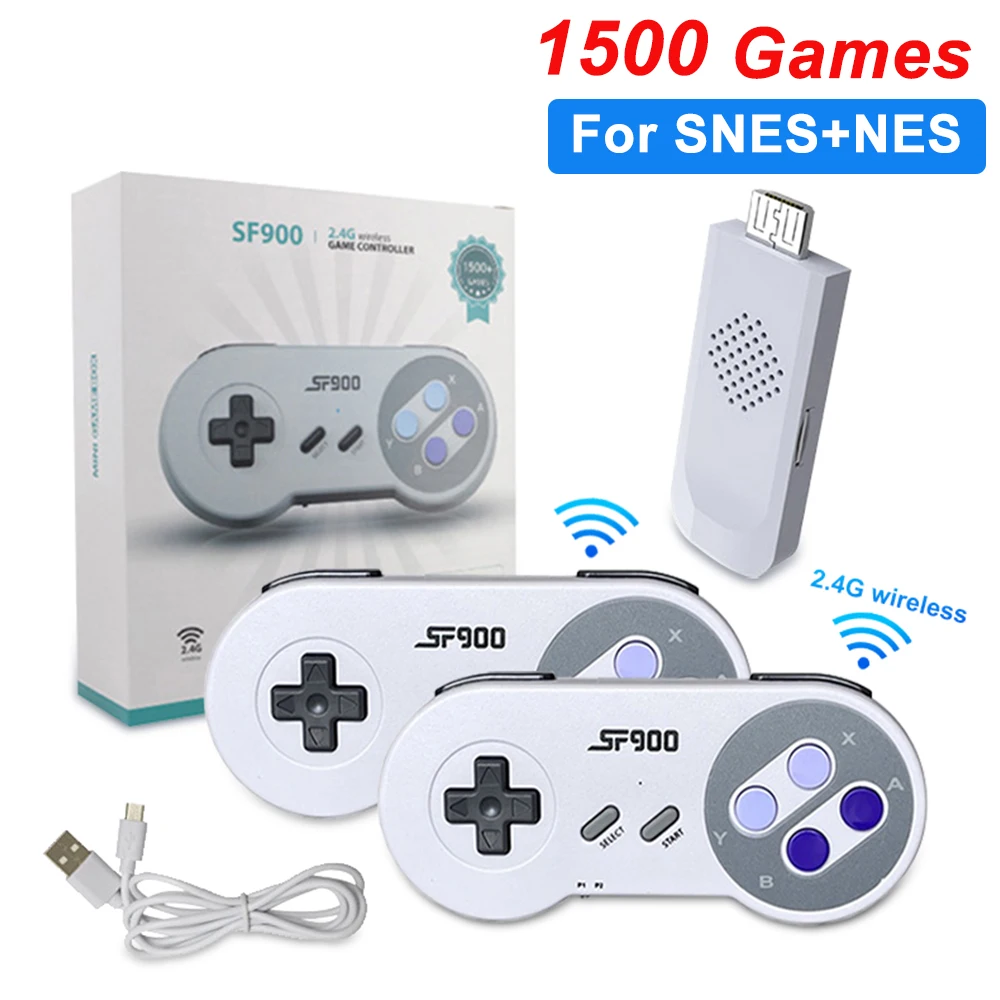 SF900-Retro-Game-Console-HD-Video-Game-Stick-With-1500-Games-for-SNES ...