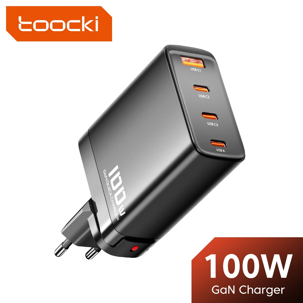 Toocki Usb C Gan Charger Pd Quick Charger 100w Fast Charging Charger For Iphone 14 13 12 11 Pro ...