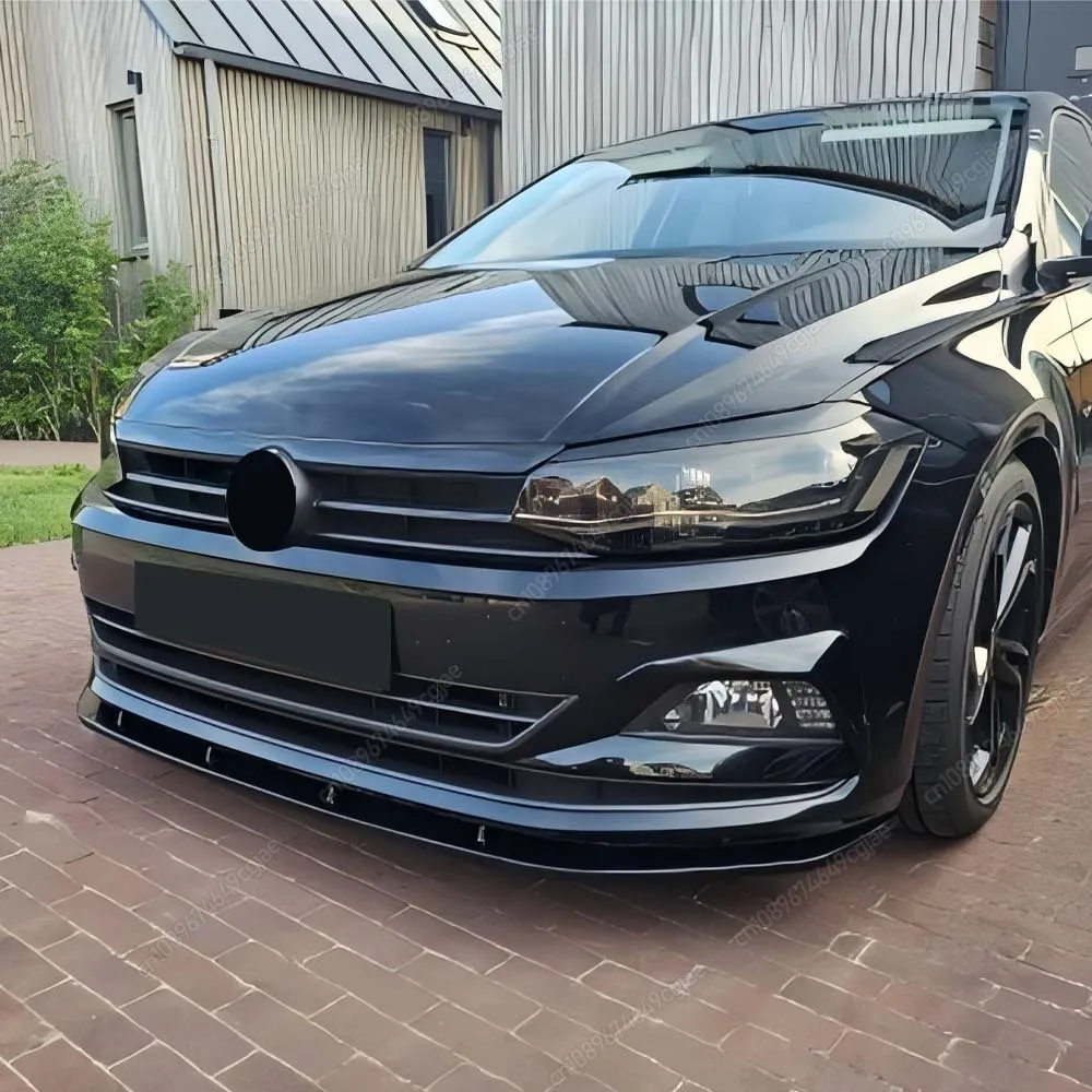 Car Front Bumper Spoiler Lip Splitter For Volkswagen Polo MK6 Virtus ...