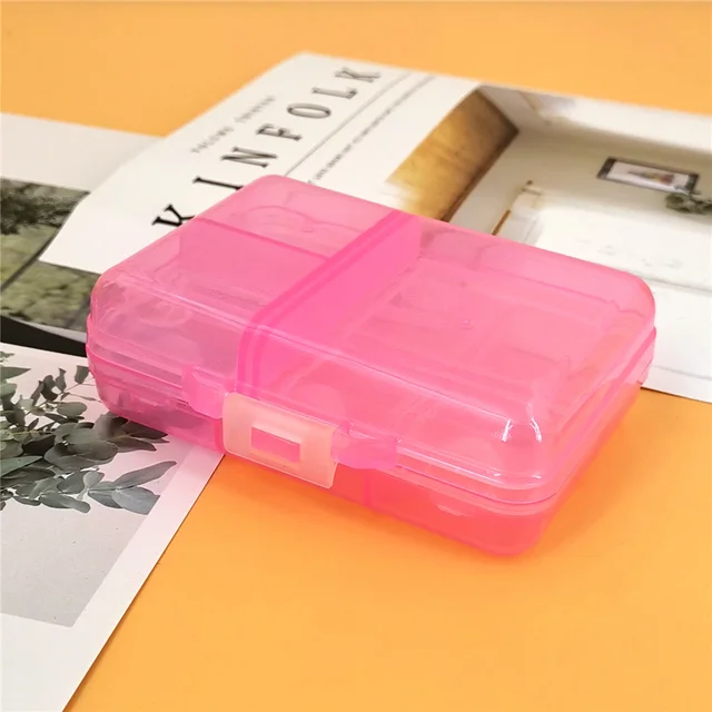 Portable Colorful 9Grids Slots Medicine Box Health Care Container Case ...