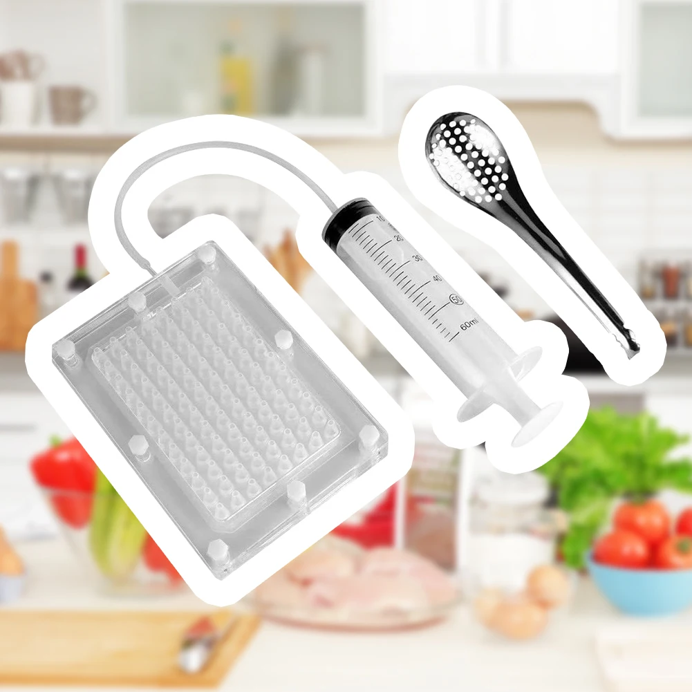 Rapid Caviar Maker Kit Transparent Sauce Dispenser Strainer with Spoon ...