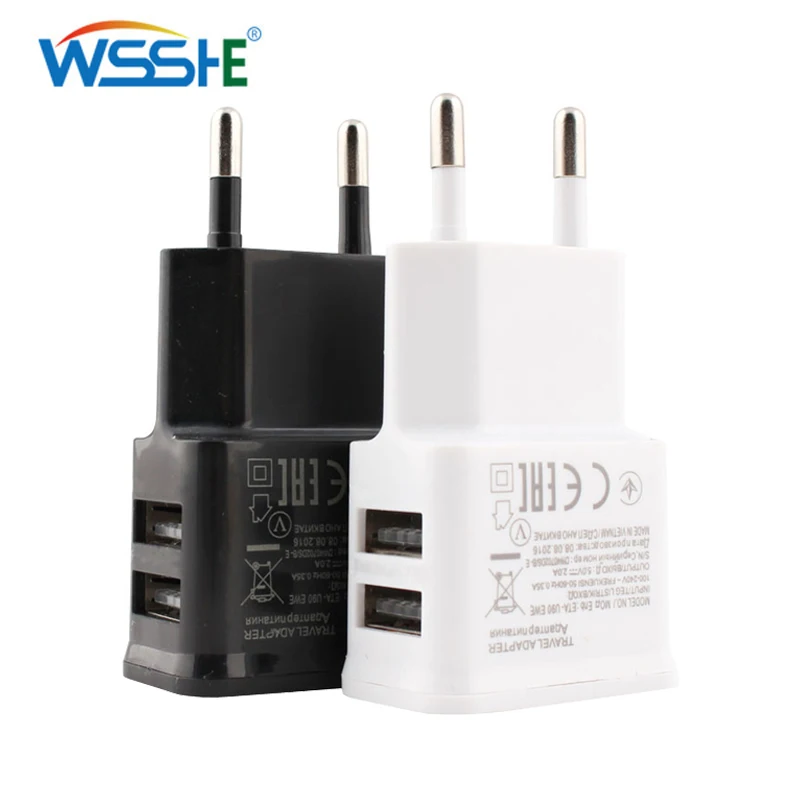 2-Port-USB-Charger-For-Mobile-Phone-5V-2A-EU-Plug-Quick-Charge-Wall ...