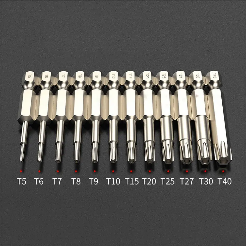 1/4" Hex Bits Driver Tamper Proof Security Drill Magnetic Bit Torx ...