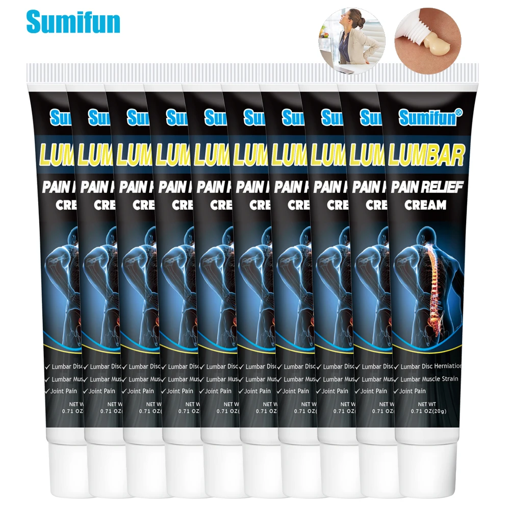 5-10Pcs-Sumifun-Lumbar-Pain-Relief-Cream-Muscle-Joints-Strain-Neck-Back ...