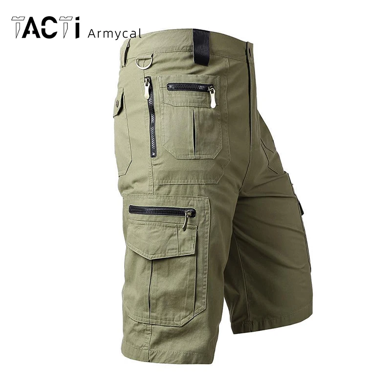 Cargo Shorts Summer Men Pant Casual Mulit-Pocket Beach Shorts Cotton ...