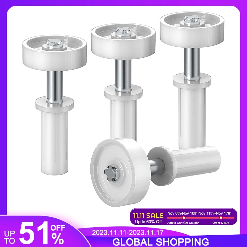 4pcs-Bi-fold-Door-Top-Guide-Wheels-For-Closets-Pantries-Laundry-Rooms ...