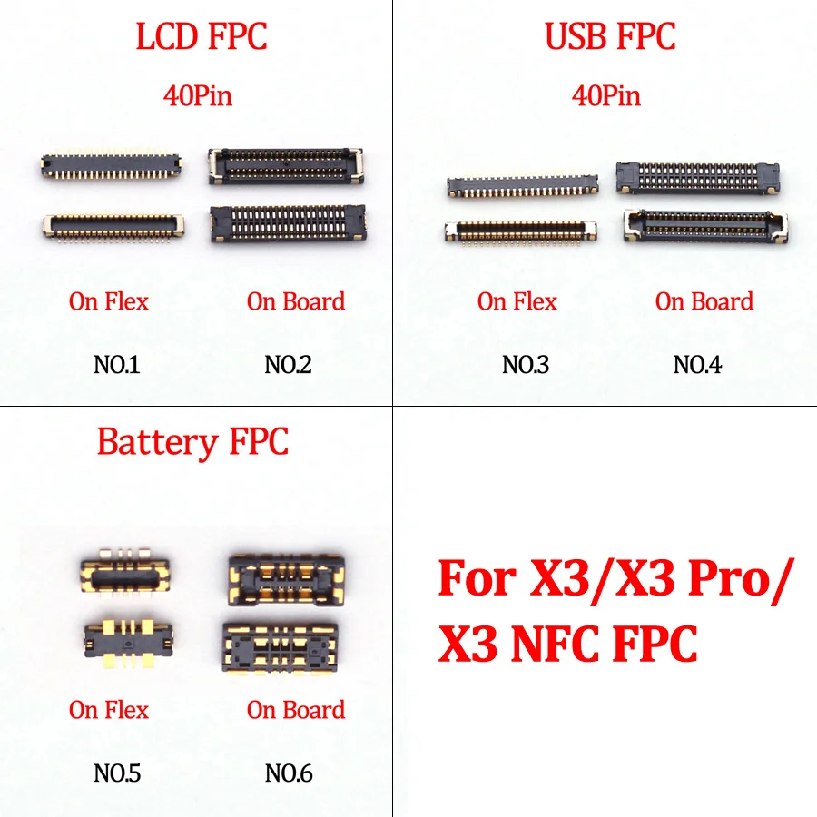 Conector-FPC-de-pantalla-LCD-para-Xiaomi-POCO-X3-X3-Pro-Cargador-USB ...