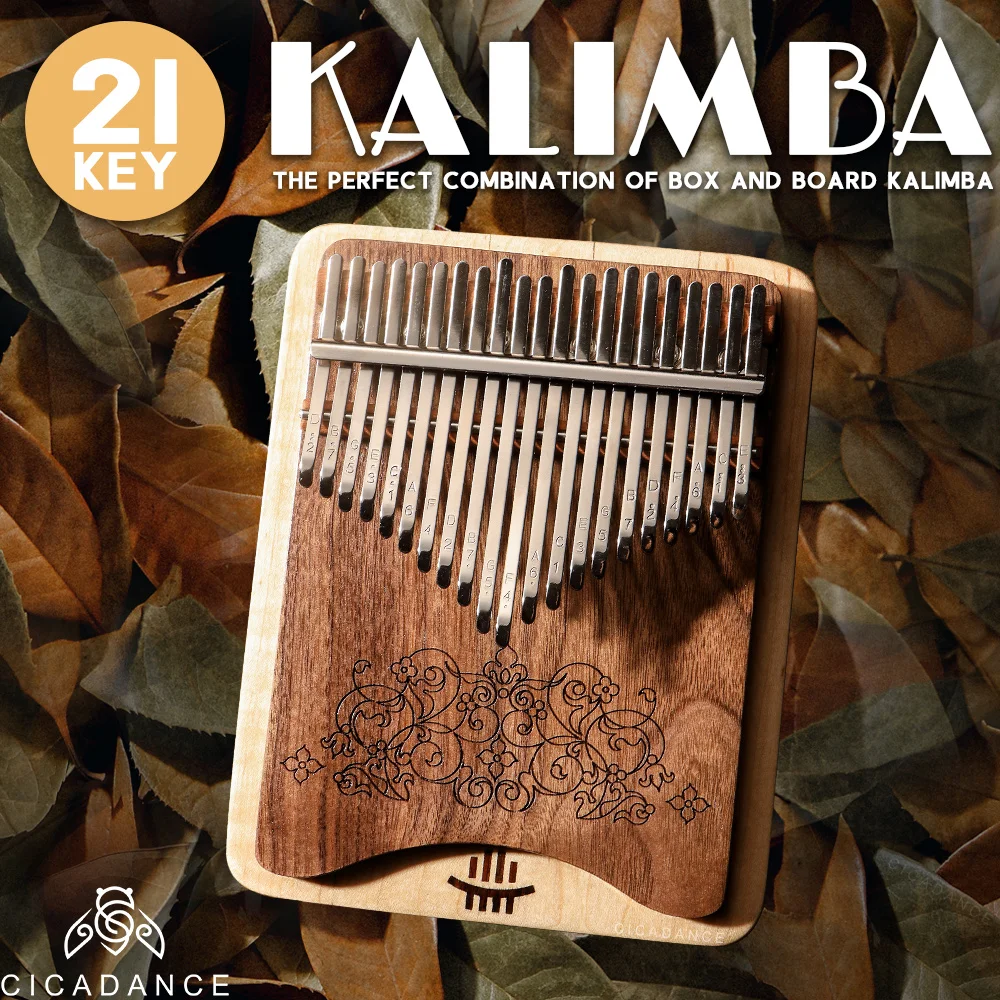 Kalimba-Kit-21-Keys-Black-Walnut-Thumb-Piano-Professional-Hollow ...