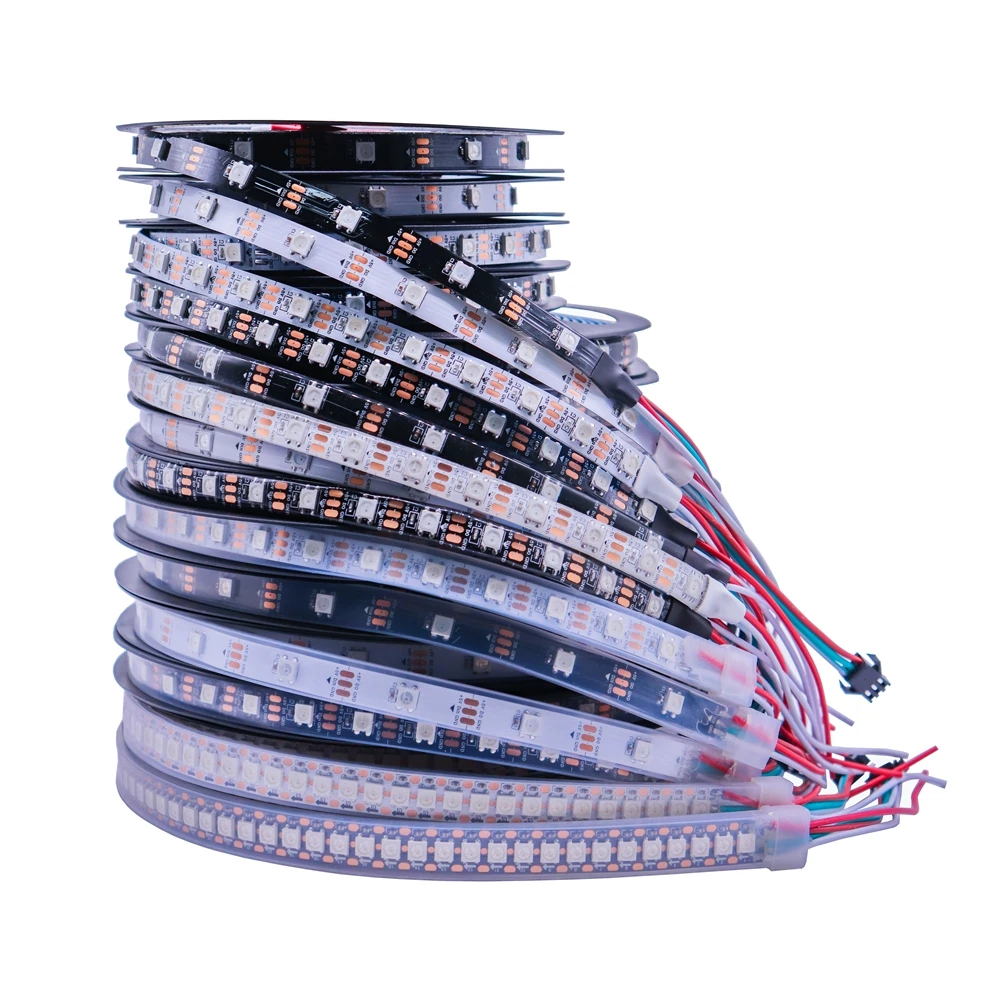 Ws2812b Led Strip Black Pcb | Ws2812b Led Strip White Pcb | Strip Led ...