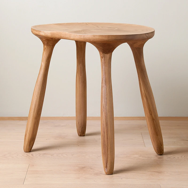 Taburete-moderno-Simple-de-madera-maciza-taburete-creativo-para-comedor ...