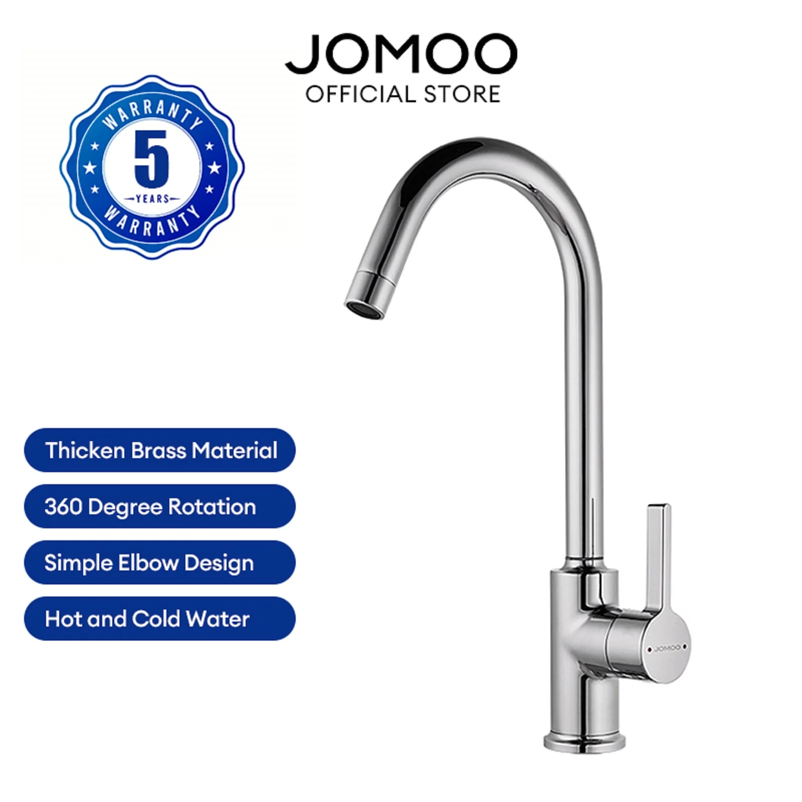 JOMOO-Kitchen-Faucet-Lead-Free-360-Degree-Swivel-Spout-Kitchen-Sink-Tap ...