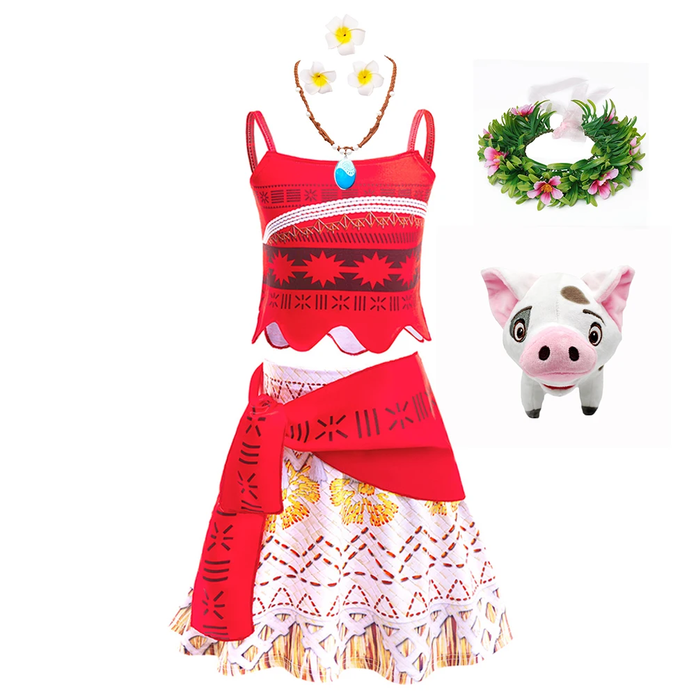 Disfraz de Moana de Disney para niña, vestido de princesa Vaiana para ...