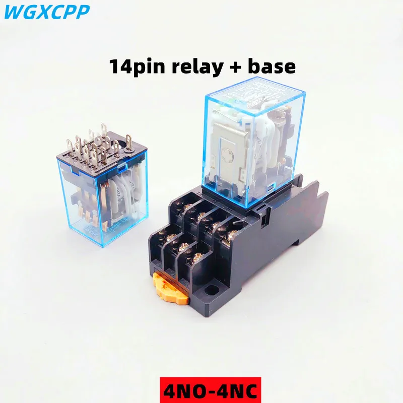 Coil Power Relay Dpdt Ly2nj | Relay My4nj Socket | Dc 12v Coil Dpdt ...