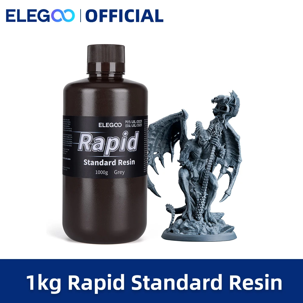 ELEGOO-Rapid-Resin-Grey-3D-Printer-Resin-LCD-UV-Curing-Resin-405nm ...