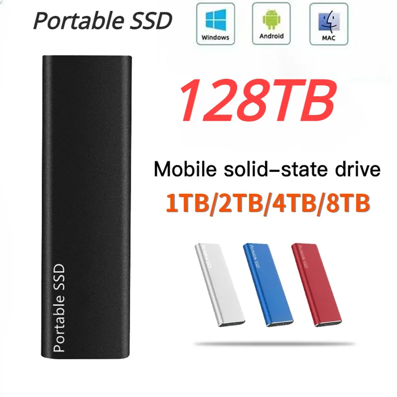 Portable High-speed External 1TB Solid State Drive 500GB SSD Mobile ...