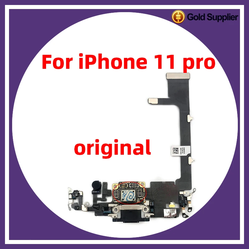 Original-For-iphone-11-pro-Charging-Port-Flex-Microphone-Mini-USB ...
