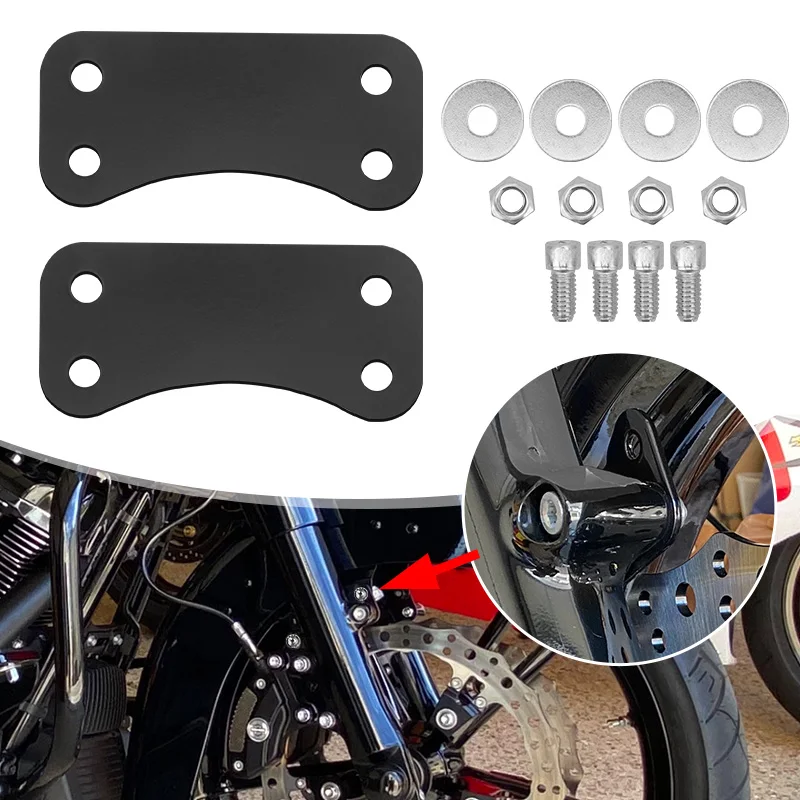 Motorcycle-Front-Wheel-Fender-Riser-Kit-Lift-Bracket-Spacer-Adapter-Set ...