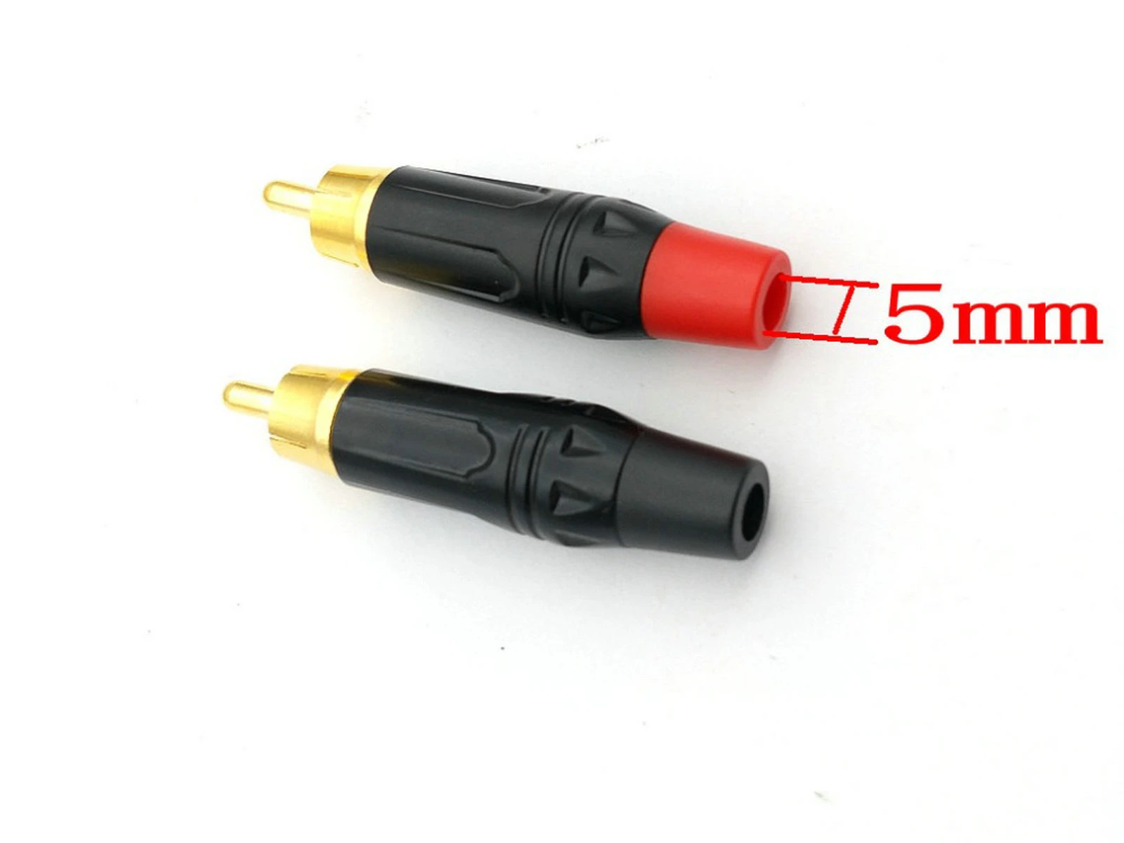20pcs/100pcs Copper Gold Plated RCA Male Plug soldering connector adapter