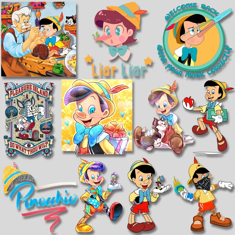Disney Cartoon Film Pinocchio Cute Images Heat Transfer Printing ...