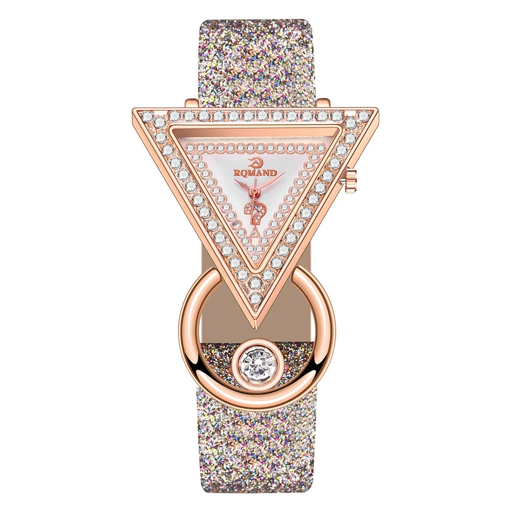 Luxury Inverted Triangle Diamond Women watches Personalized Creative ...