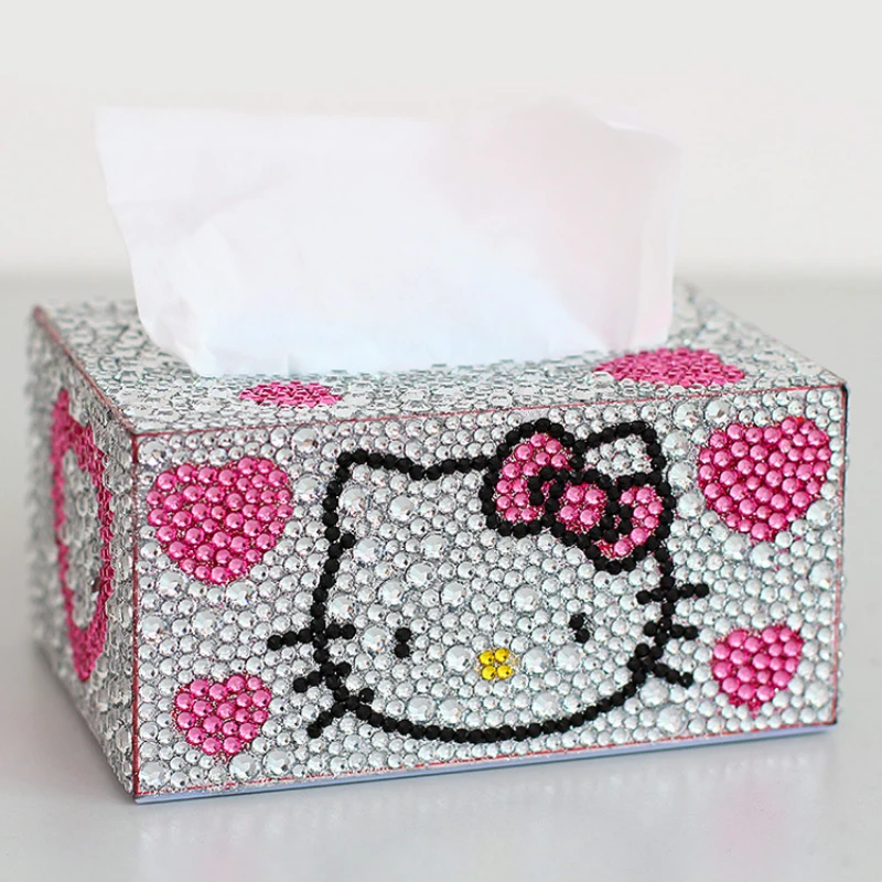 Tissue Box Cover N/C Kawaii Pink Hello Kitty Tissue Box For Living Room ...