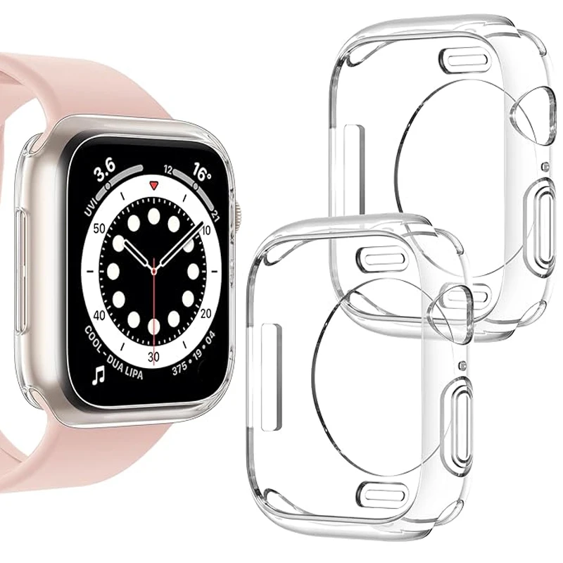 Funda-de-TPU-para-Apple-Watch-Protector-de-pantalla-suave-parachoques ...