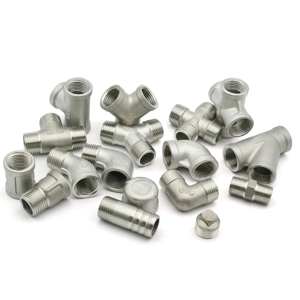 304-Stainless-Steel-Fittings-3-way-4-way-Fittings-Elbows-BSP-Male ...