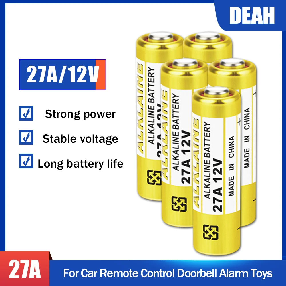 5PCS 12V Dry Alkaline Battery A27 27A G27A MN27 MS27 GP27A L828 V27GA ...